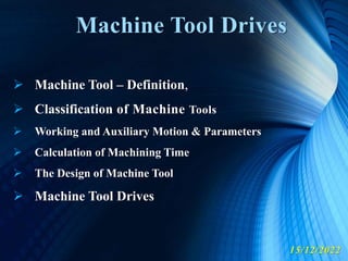 Lecture 4 MACHINE TOOL DRIVES.pptx