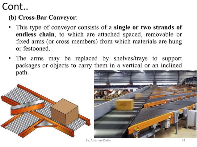 Lecture 4 Material Handling Equipment (Conveyors) | PPTX