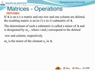 The Determinant and inverse of the Matrix | PPTX