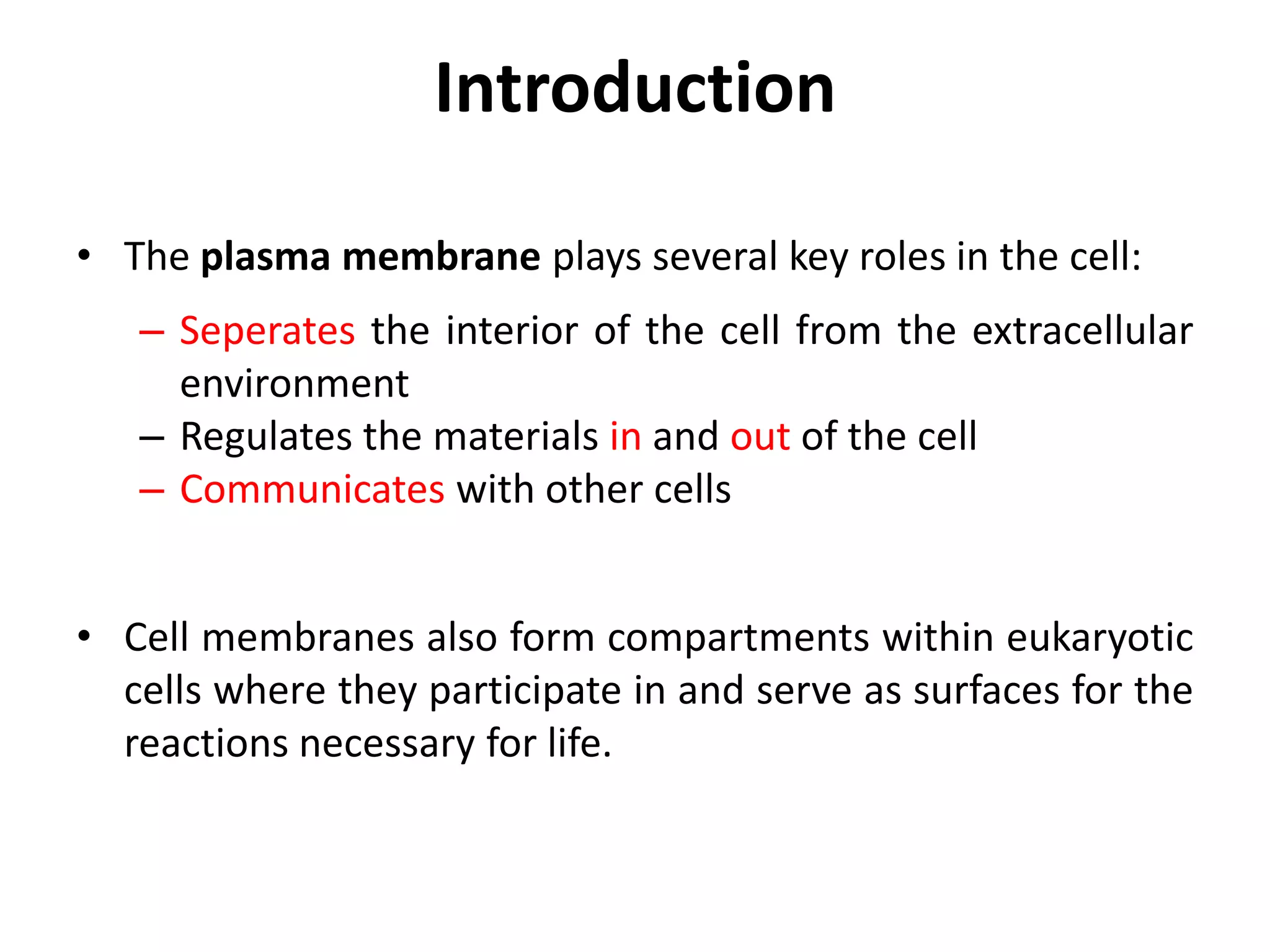 Lecture 4 Membrane Structure and Membrane Transport of Small Molecules ...