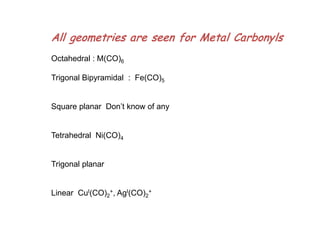 Lecture organic chemistry 4 Metal Carbonyls.pdf
