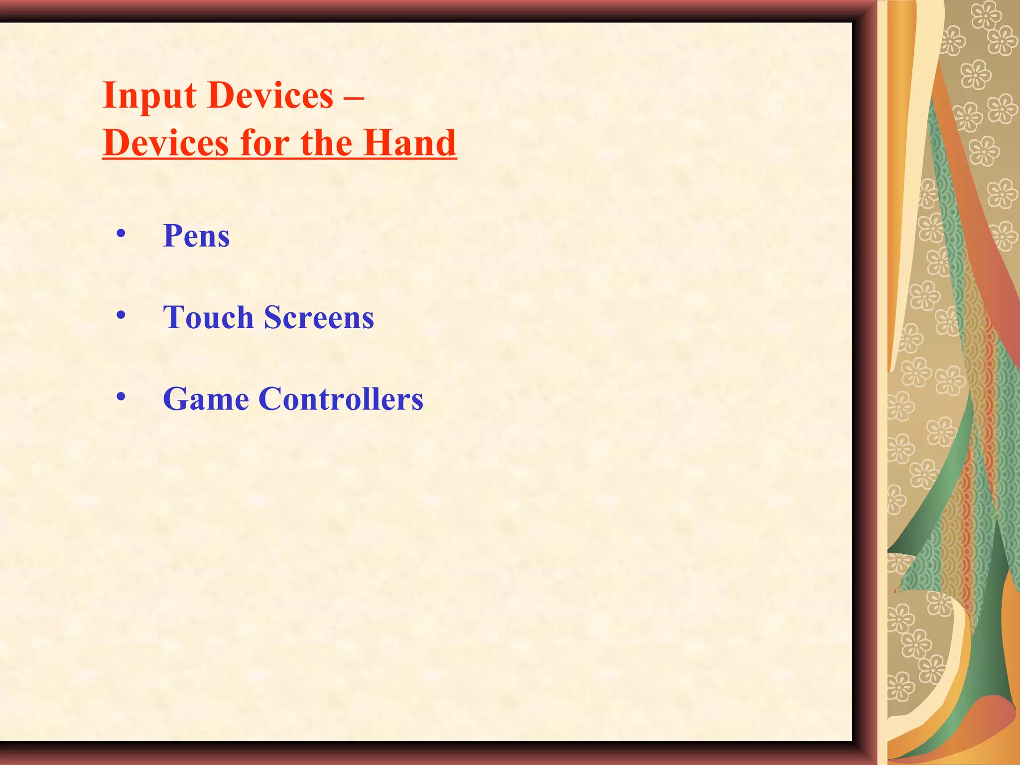 Multimedia Input Devices | PPT