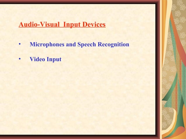 Multimedia Input Devices | PPT