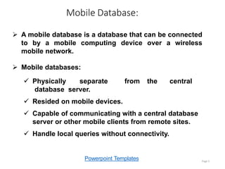 Lecture 4 mobile database system | PPT