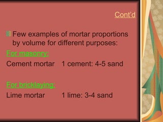 lecture 4MORTAR for construction works(2).ppt