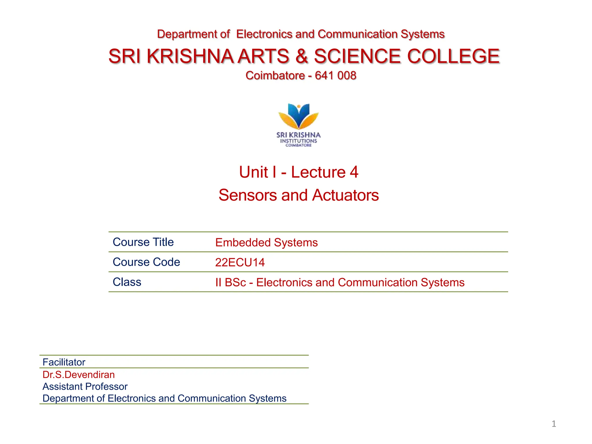 Lecture 4 PPT Sensors and Actuators Shibu K V.pptx