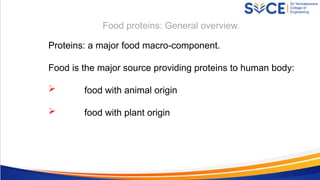 Protein in foods and their functional properties | PPTX