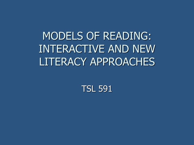 Lecture 4 reading models (2) | PPT