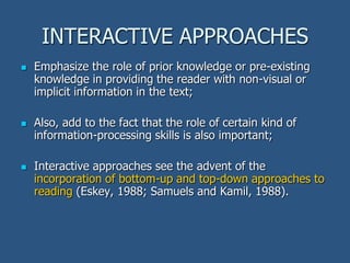 Lecture 4 reading models (2) | PDF | Books and Literature