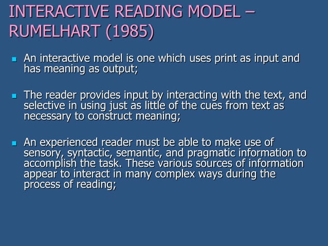 Lecture 4 reading models (2) | PPT