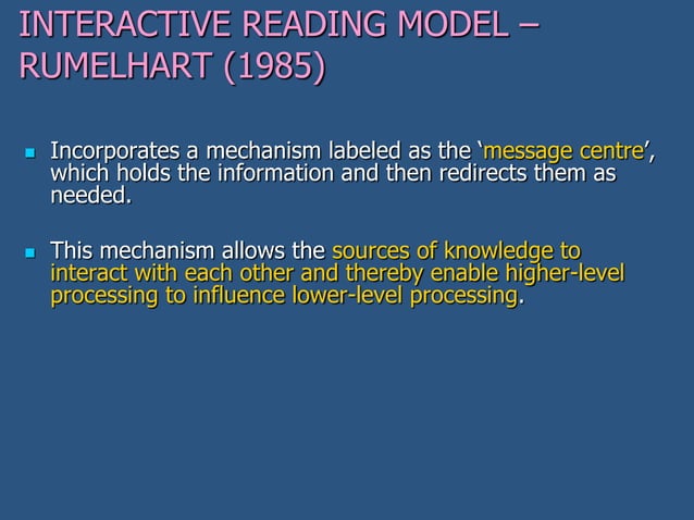 Lecture 4 reading models (2) | PPT