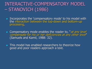 Lecture 4 reading models (2) | PDF | Books and Literature
