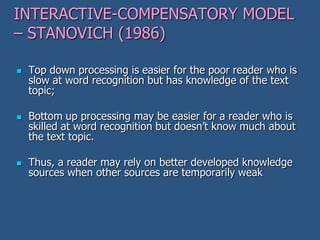 Lecture 4 reading models (2) | PDF | Books and Literature
