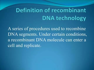 LECTURE 4 Recombinant DNA Technology lec# 1.pptx