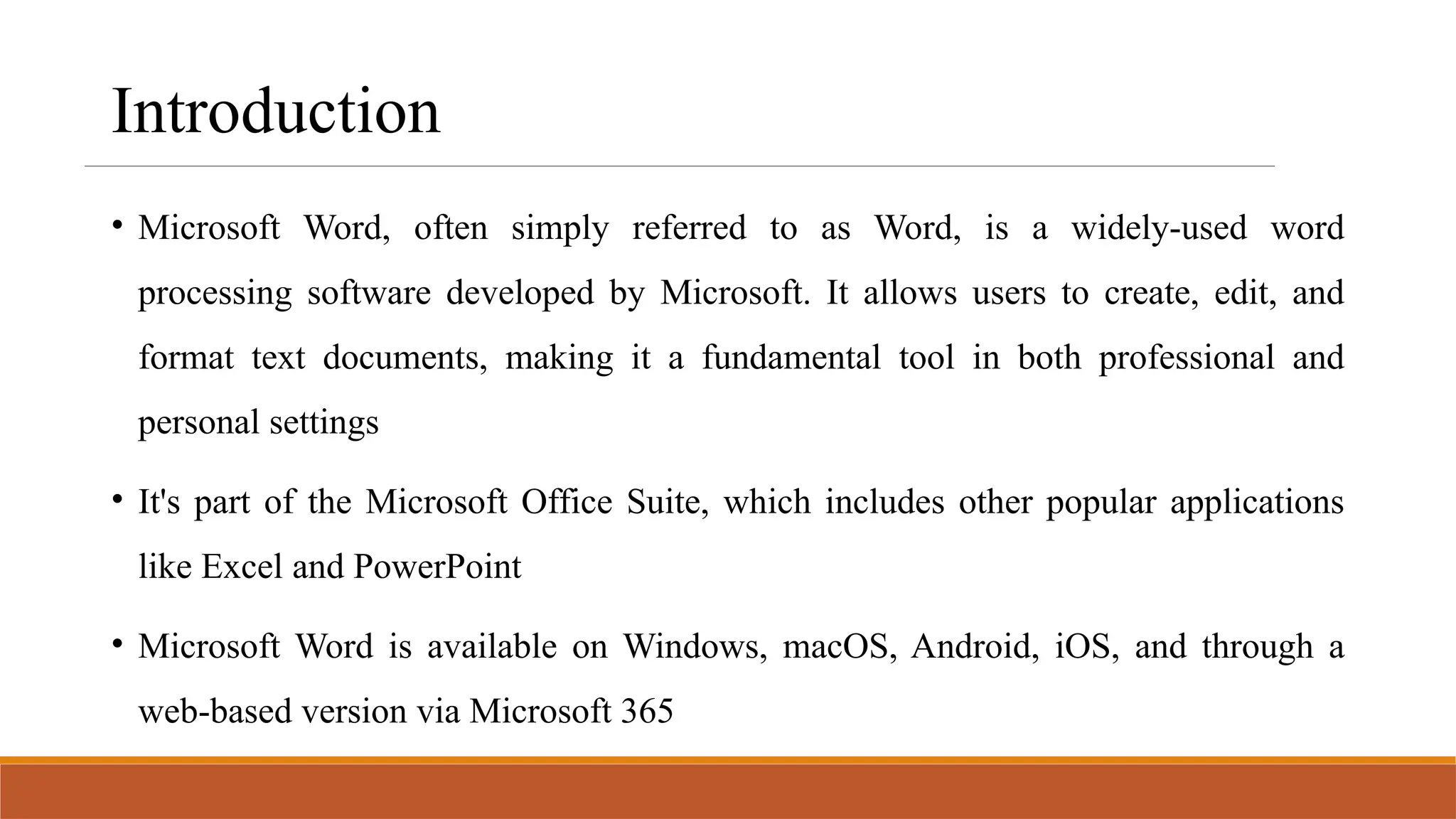 what is microsoft word and how it helps in ICT | PPTX