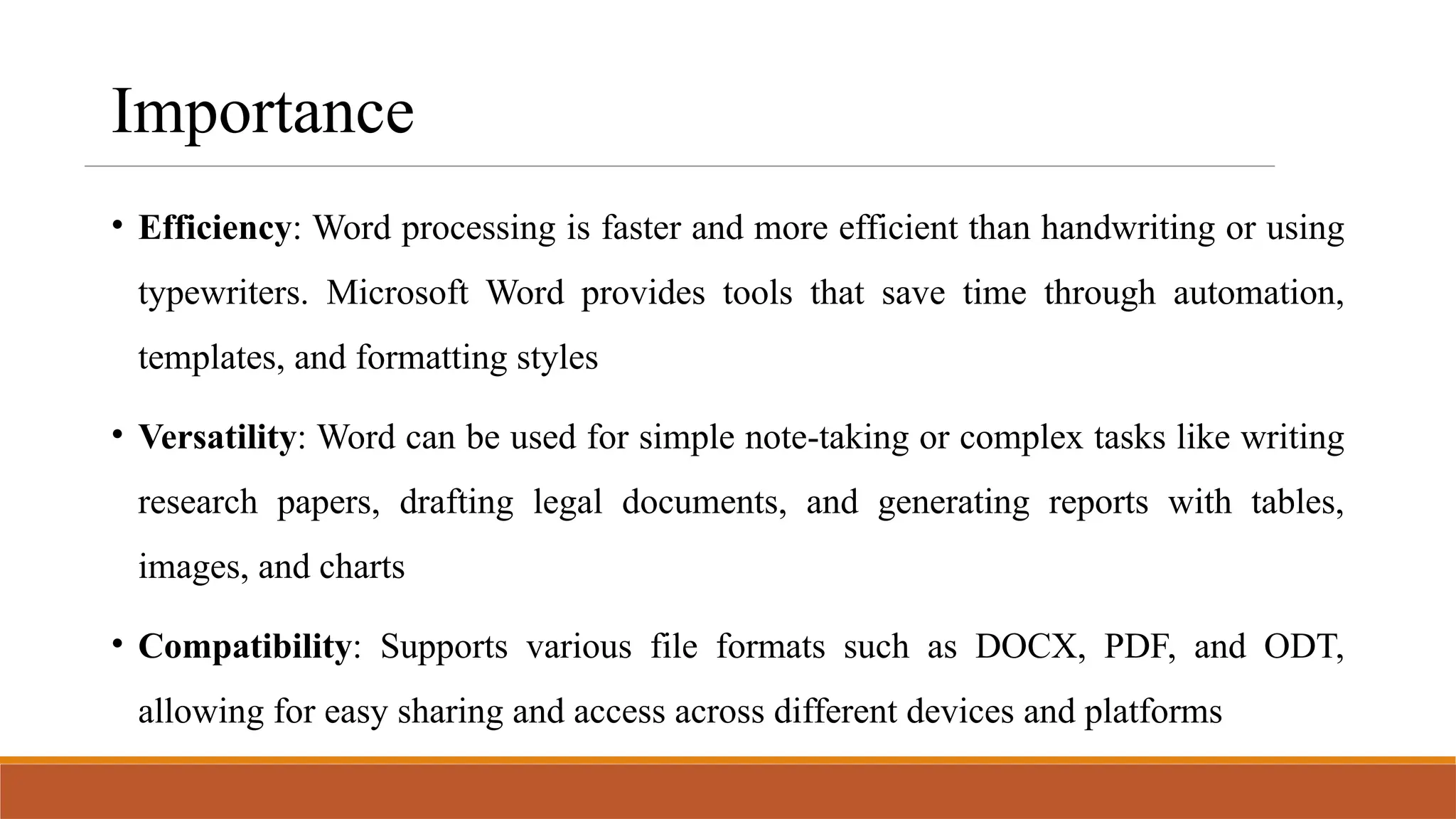 what is microsoft word and how it helps in ICT | PPTX