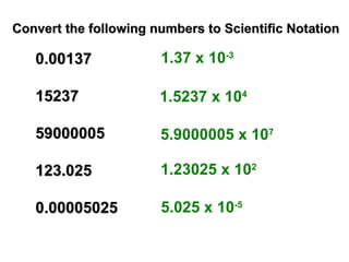 Lecture4 scientific notation | PPT