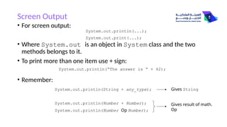 Lecture 4 Screen Output and Console Input.pptx