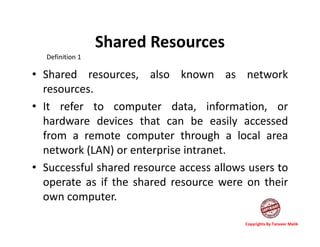 Lecture 4 sharing of resources on network | PDF