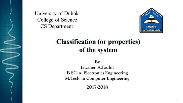 Lecture 4: Classification of system | PDF