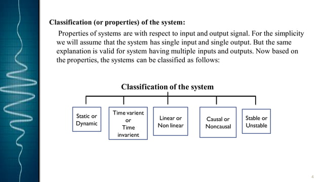 Lecture 4: Classification of system | PDF