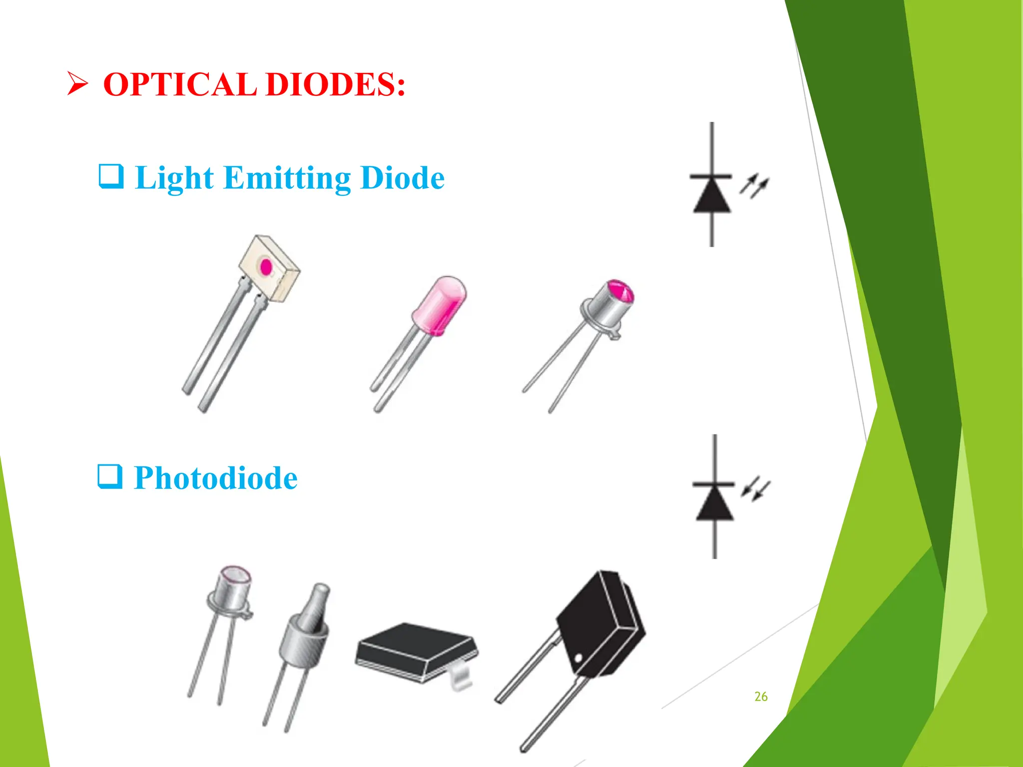Special Diodes zener, led, photodiode and varactors | PPT