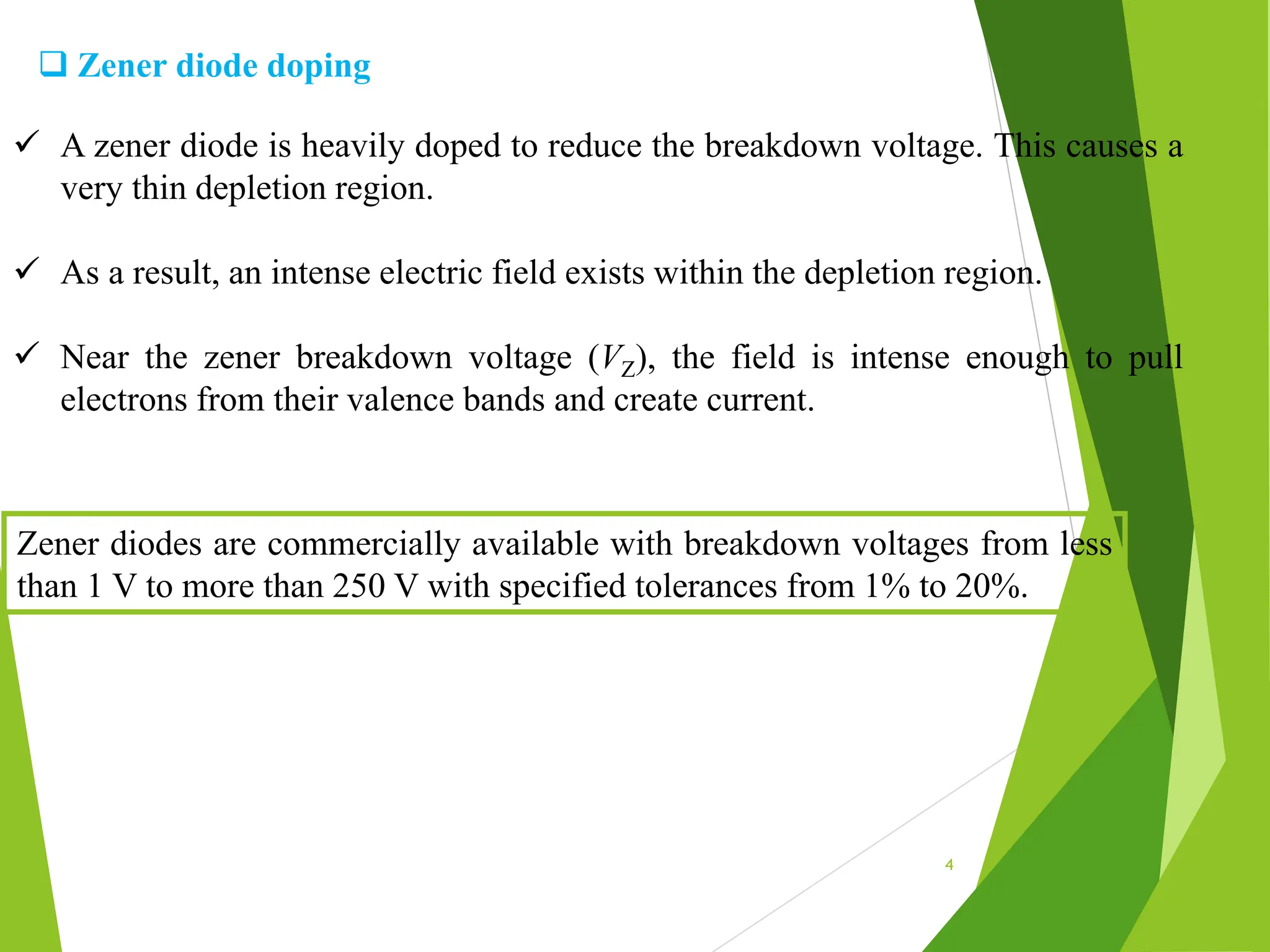 Special Diodes zener, led, photodiode and varactors | PPT