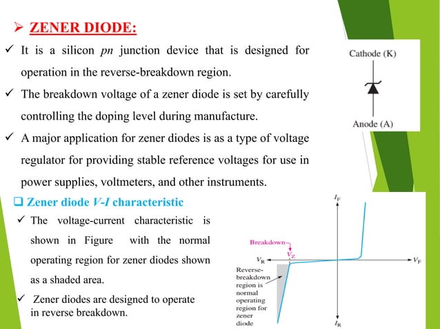 Special Diodes zener, led, photodiode and varactors | PPT