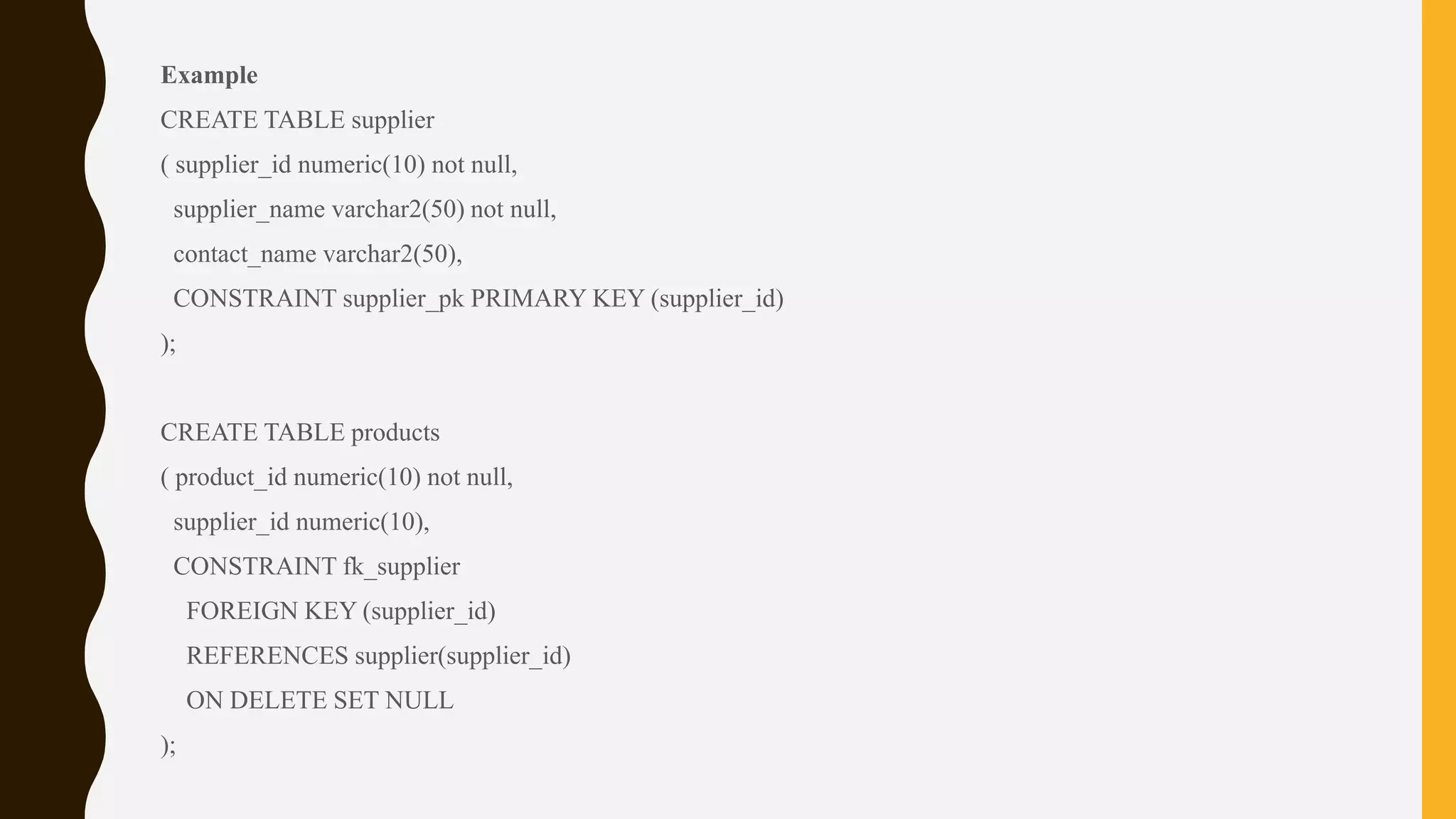 Lecture 4 sql {basics keys and constraints} | PPTX