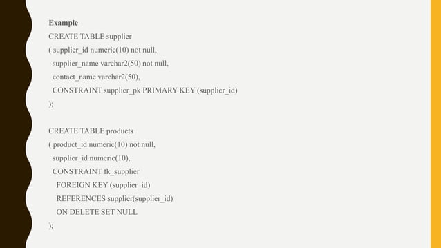 Lecture 4 sql {basics keys and constraints} | PPTX