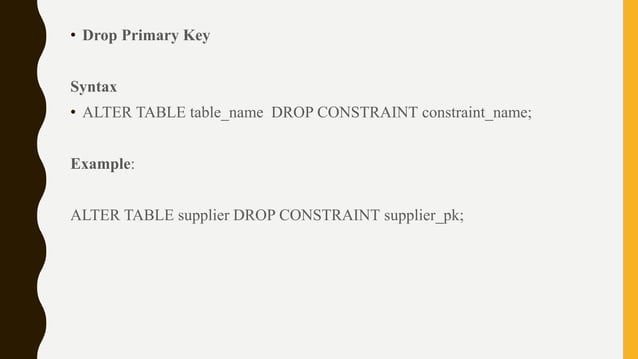 Lecture 4 sql {basics keys and constraints} | PPTX