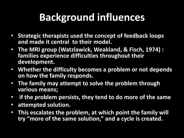 Lecture 4 strategic family therapy | PPT