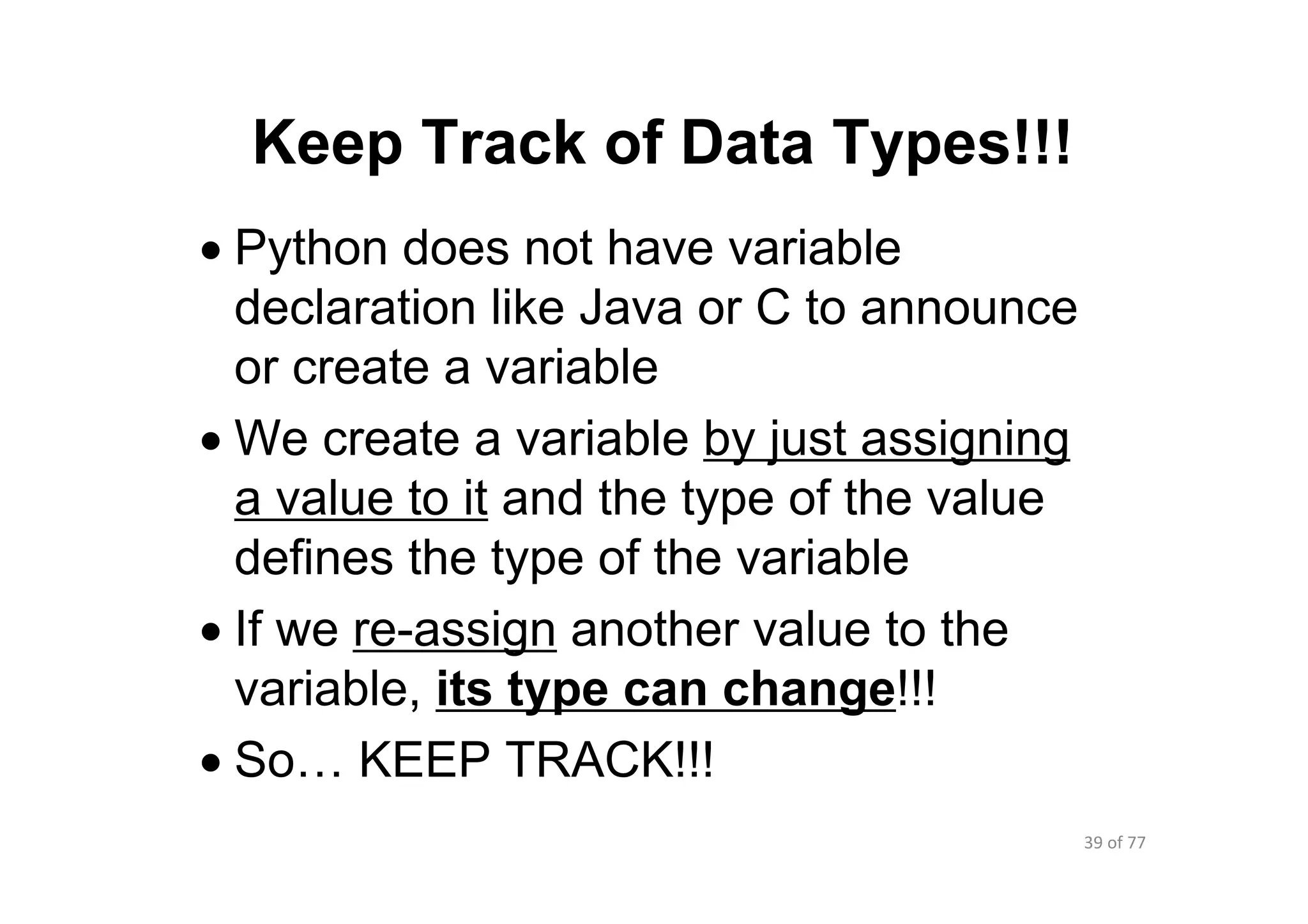 Lecture 4 Variables Data Types And Operators Ppt 