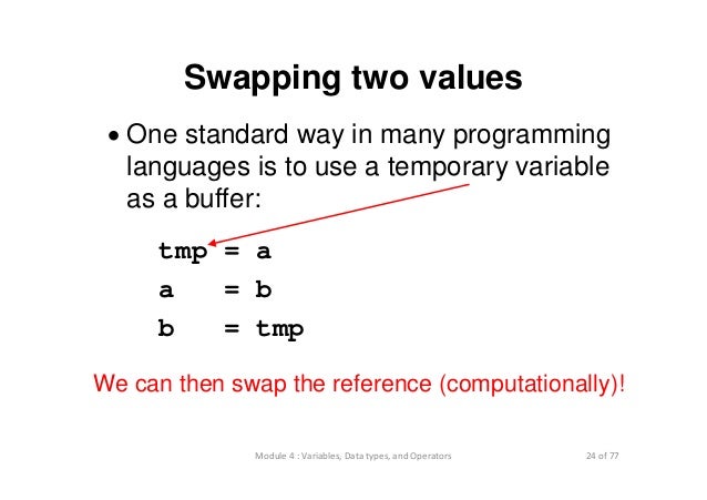 Lecture 4 Variables Data Types And Operators