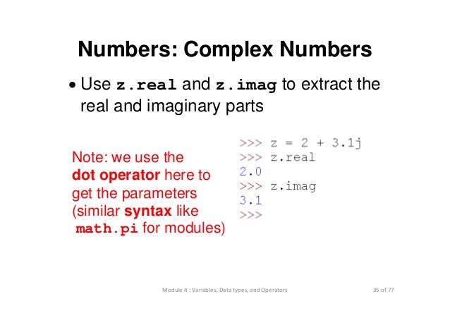 Lecture 4 Variables Data Types And Operators