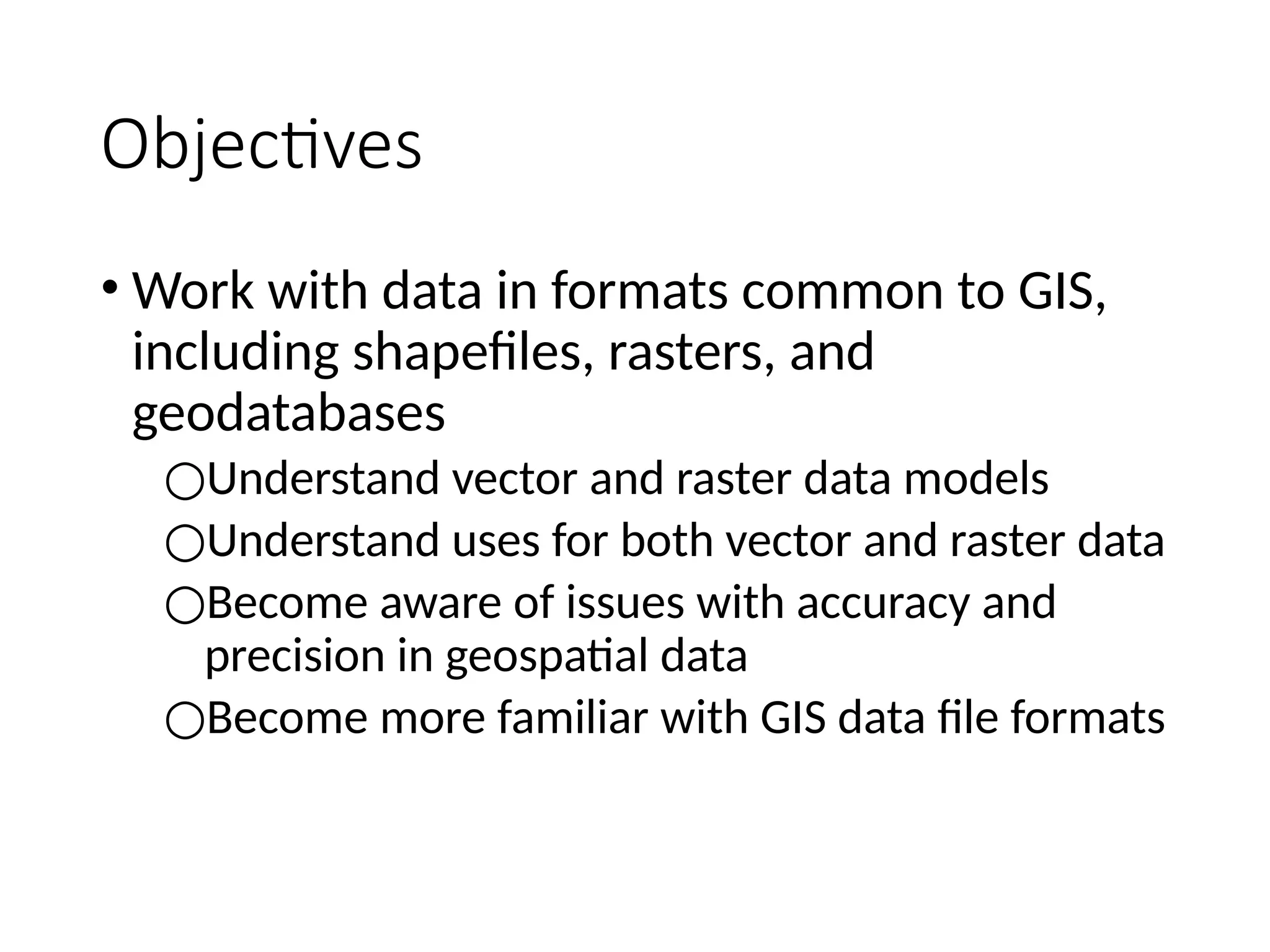 Lecture four_Geographical Data Models_Vector And Raster Data.pptx
