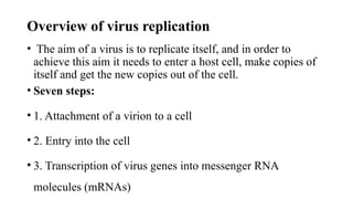 Viruses Replication mechanism and pattern | PPTX