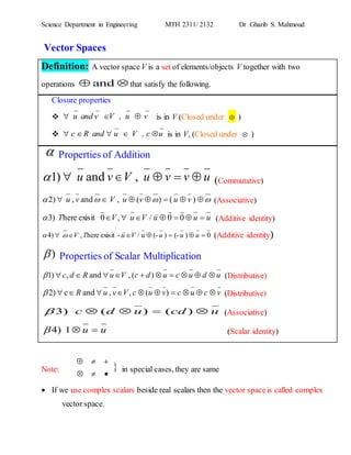 real vector space | PDF