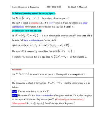 real vector space | DOCX