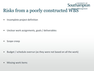Work breakdown structures | PPTX