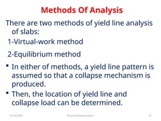 Lecture 4 yield line yield line analysis of slab for civil engineering student.pptx