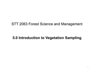 Lecture 5.0 vegetation_sampling | PDF