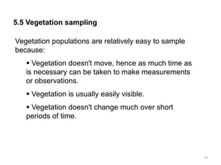 Lecture 5.0 vegetation_sampling | PDF