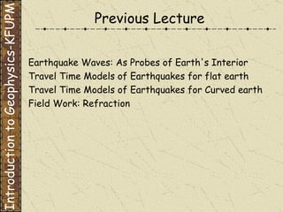 ÖNCEL AKADEMİ: INTRODUCTION TO GEOPHYSICS | PPT
