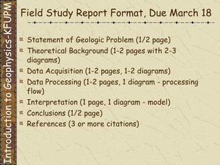 ÖNCEL AKADEMİ: INTRODUCTION TO GEOPHYSICS | PPT