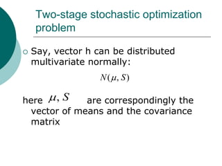 Monte-Carlo method for Two-Stage SLP | PPT