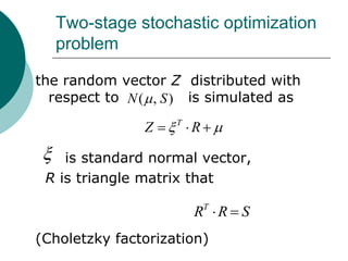 Monte-Carlo method for Two-Stage SLP | PPT