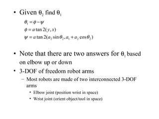 Robotics: Forward and Inverse Kinematics | PPT