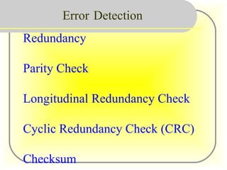 Errror Detection and Correction | PPT