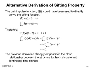 Lecture5 Signal and Systems | PPT | Physics | Science